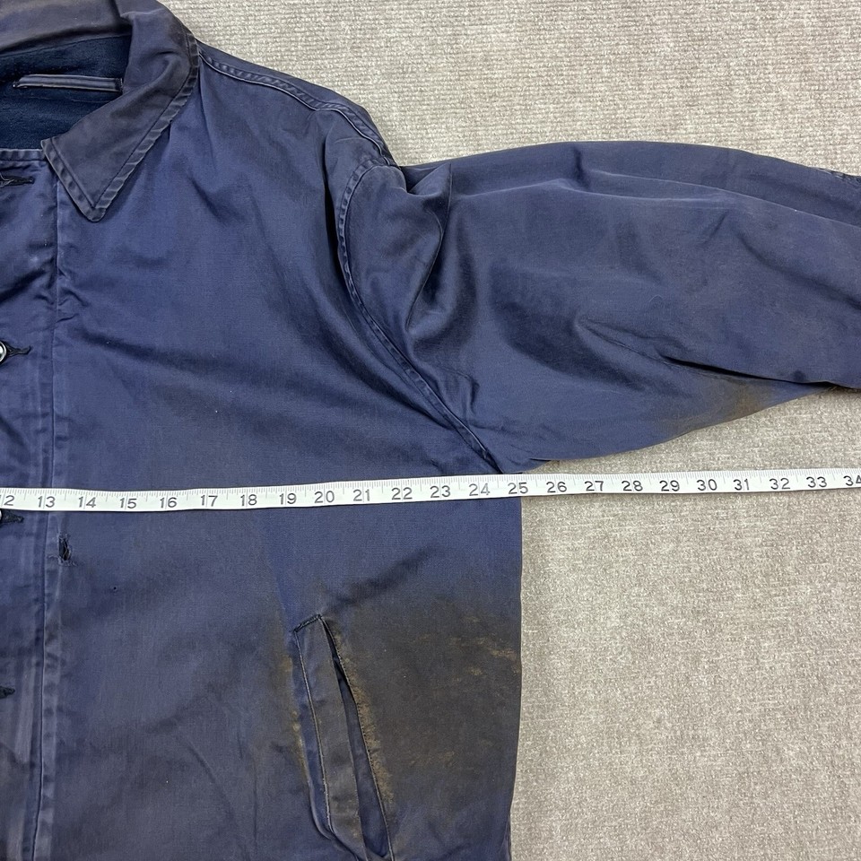 Vintage 60s US Navy N4 Utility Deck Jacket Mens XL Military Vietnam USN ...