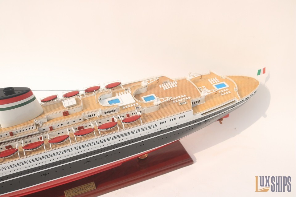 SS Andrea Doria 35" (90cm) Wooden Ship Model – Handmade Ocean Liner ...