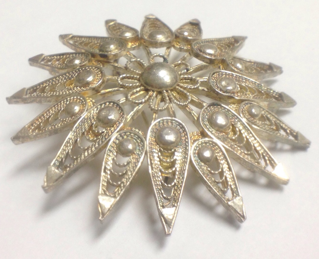 VINTAGE ORNATE STERLING SILVER PIN BROACH LADIES UNIQUE DESIGN | eBay