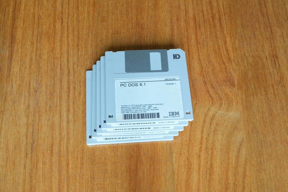IBM PC DOS 6.1 Vintage Computer Software 5 floppy disc set | eBay UK