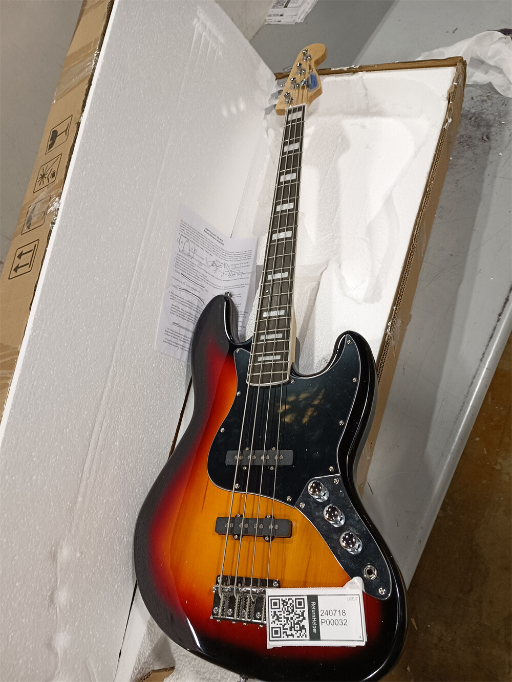 Defective 4 String Jazz Bass Electric Guitar 3 Color Sunburst Solid US ...