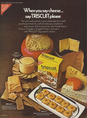 1970 Nabisco Triscuit Wafers vintage Print Ad 70's Food Advertisement ...