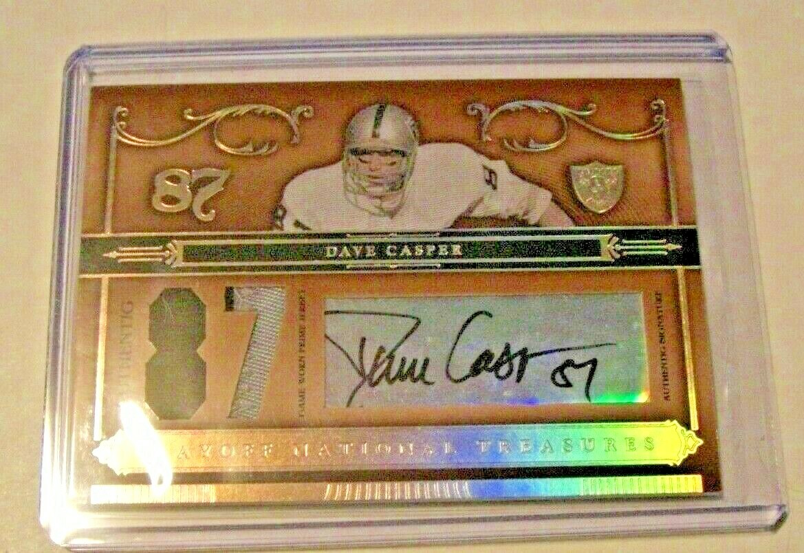 DAVE CASPER 06 NATIONAL TREASURE GAME USED DUAL JERSEY AUTO 69/87 ...