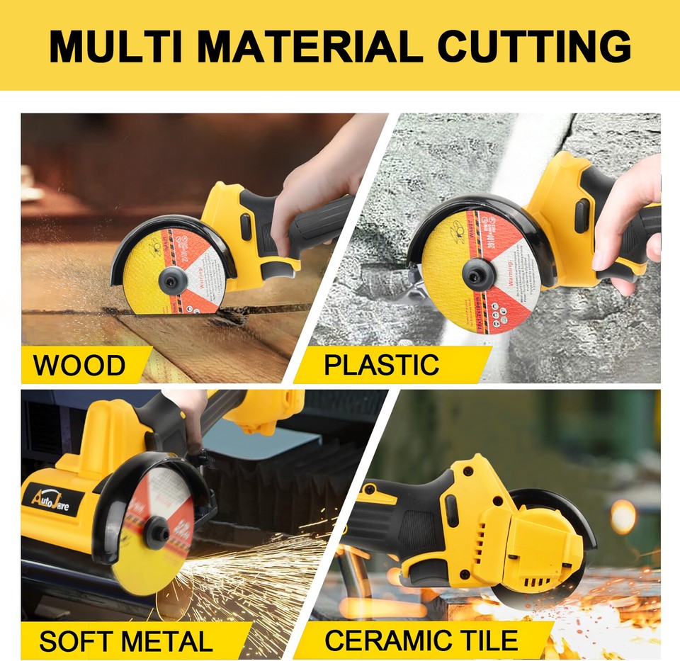 Mini Circular Saw 3'' Cordless Saws Fit DeWalt 20V MAX Battery for Wood ...