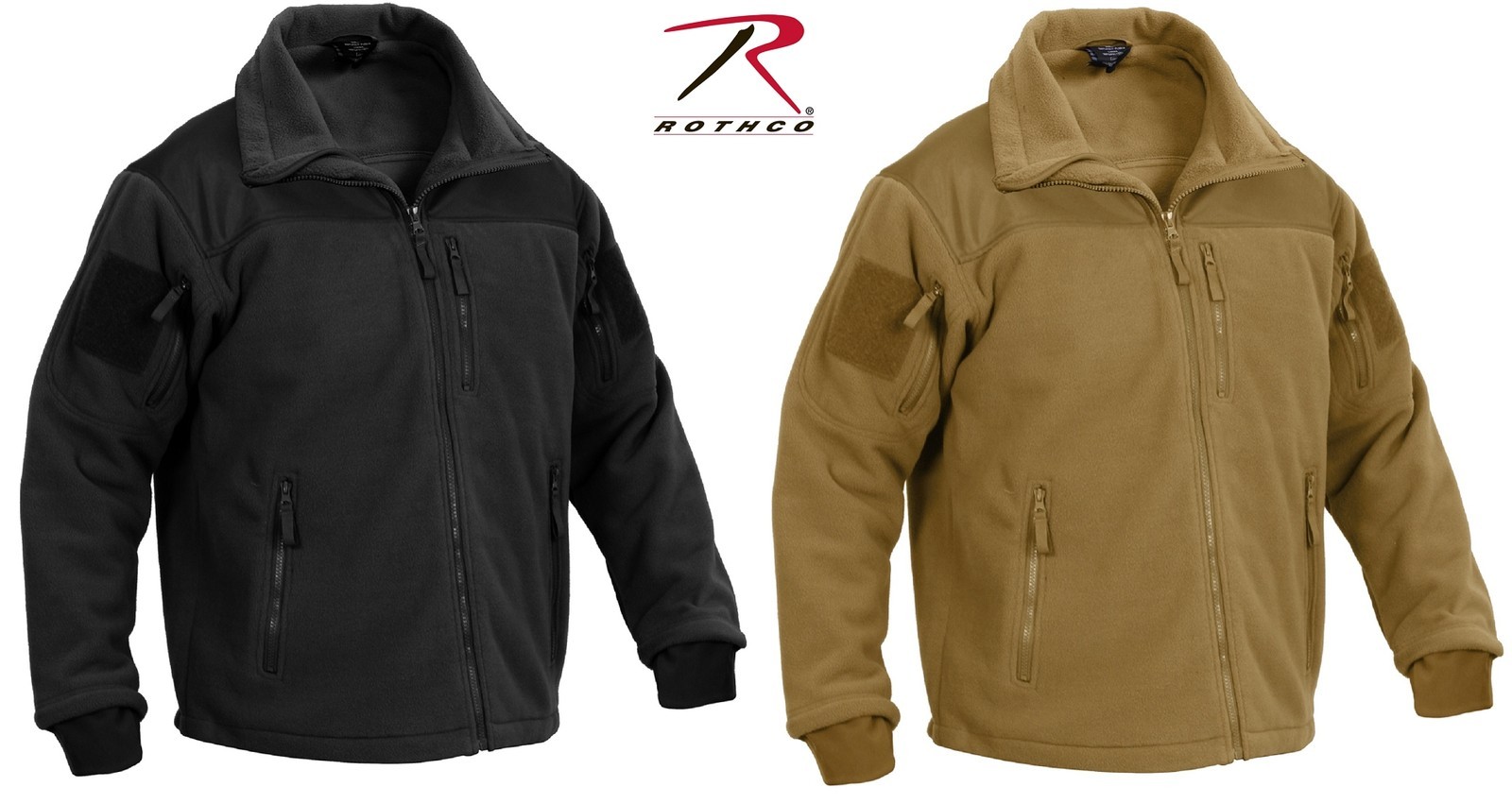 Special Ops Tactical Fleece Jacket - Rothco Mens Black or Brown Spec ...