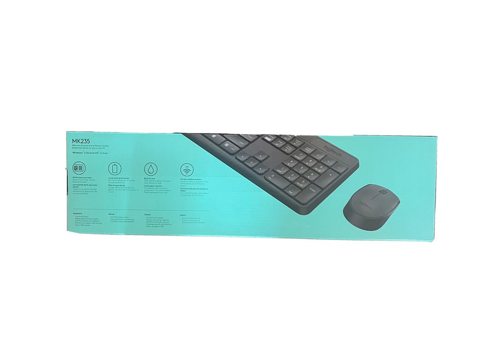 BRAND NEW Logitech MK235 Durable Wireless Combo K235 Keyboard & M170 ...