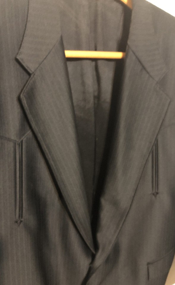 vintage 70s mens Black PANHANDLE SLIM 2pc Pant Suit western 100% Poly ...