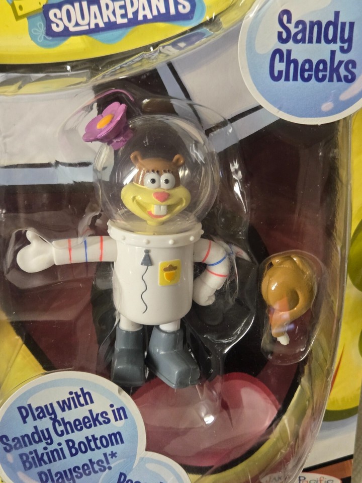 Nickelodeon Spongebob Squarepants SANDY CHEEKS Poseable 3.5" Figure ...