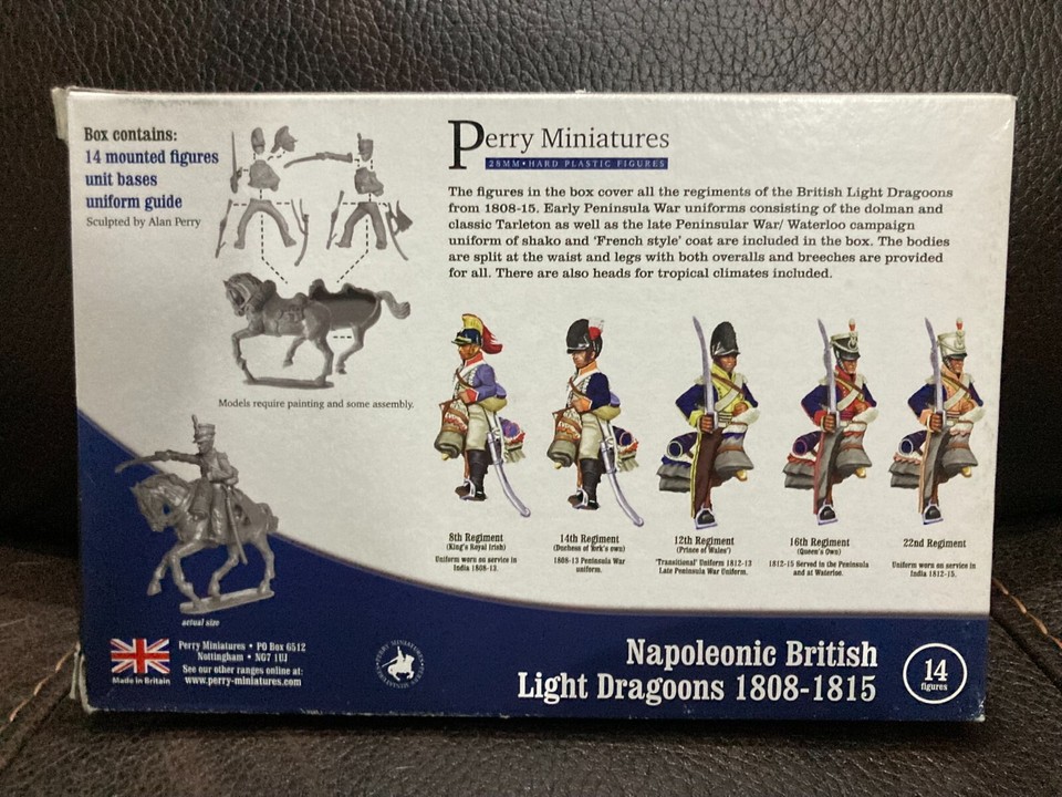 Perry Miniatures Napoleonic British Light Dragoons 1 Sprue 3 Figures ...