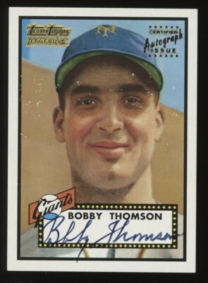 2001 Topps Team Topps Legends Autographs Bobby Thomson 52 # 313 Auto | eBay
