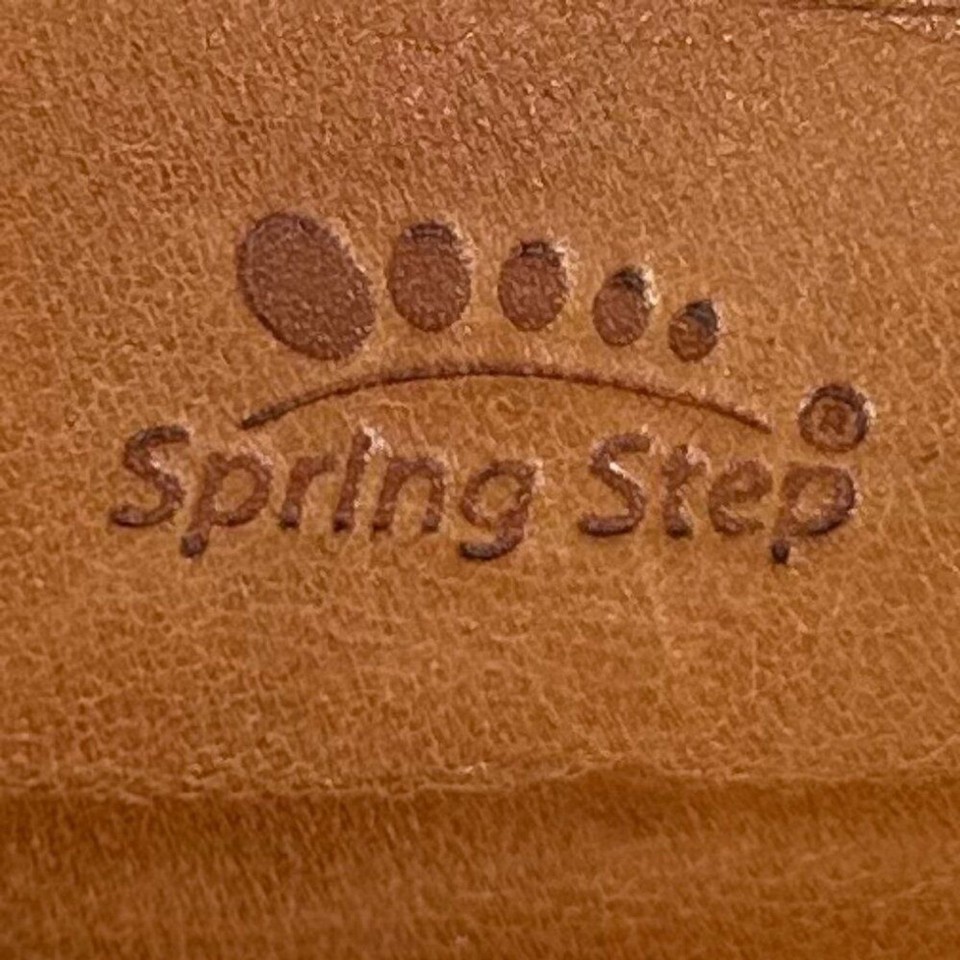 Spring Step Freida Brown Leather Laser-Cut Slip-On Loafer Shoes Size 37 ...