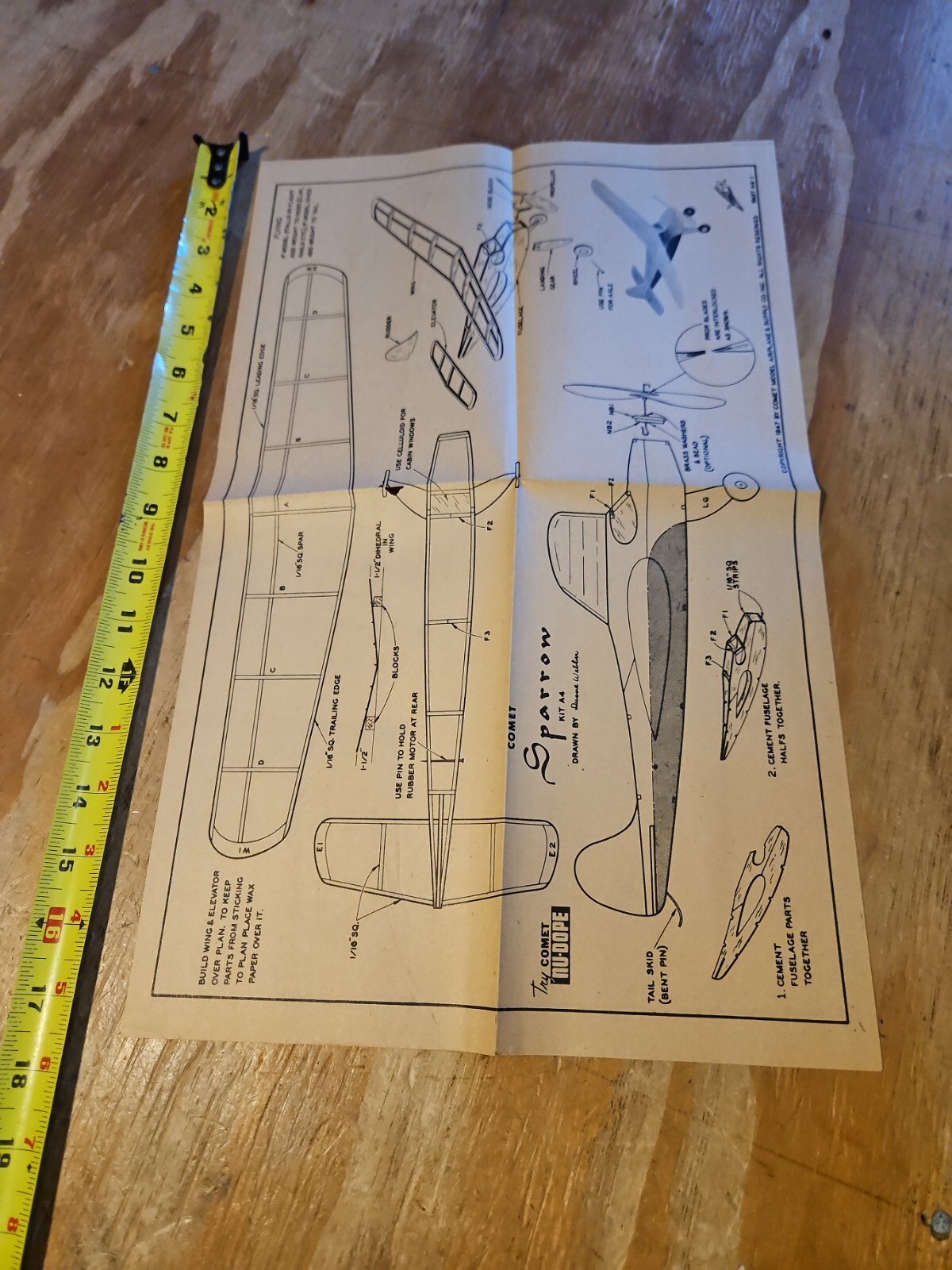 Lot Of 14 Vintage Comet, Cleveland, Berkeley Model Airplane Plans, 3 ...