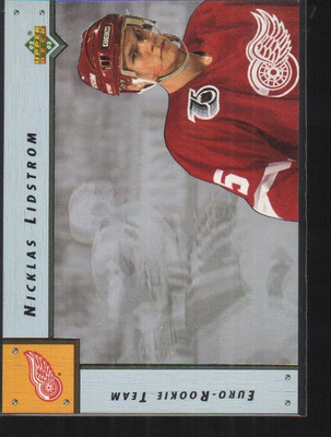 NICKLAS LIDSTROM 1992-93 UPPER DECK EURO-ROOKIE TEAM CARD #ERT2 | eBay