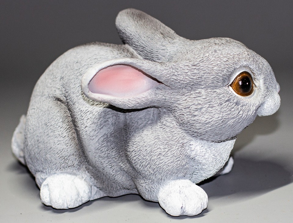 Cremation Urn Pet Ashes Bunny Rabbit Statue Memorial Casket Lifelike ...