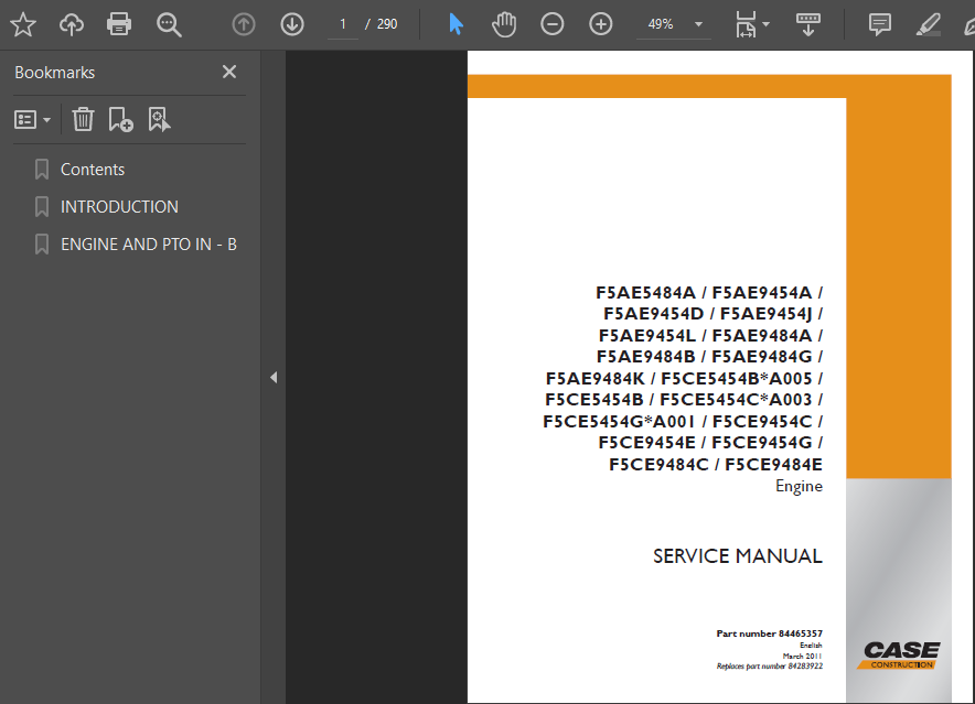 CASE IH QUANTUM 95V MANUAL SERVICE ENGINE REPAIR SHOP PDF USB | eBay