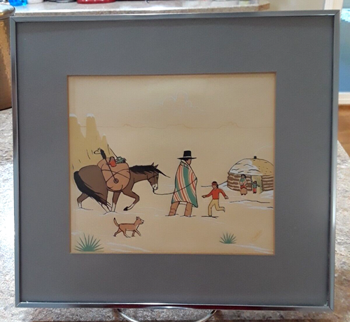 Vintage Robert Chee Navaho Serigraph Print Silkscreen | eBay