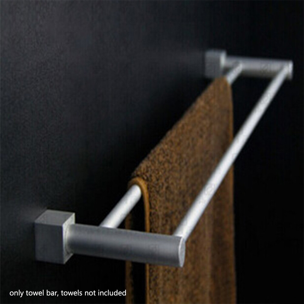 Double Rod Space Aluminum Bathroom Kitchen Towel Bar Wall Mounted ...