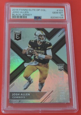 PSA 10 2018 ELITE JOSH ALLEN ROOKIE CARD # 103 BUFFALO BILLS RC L@@K | eBay