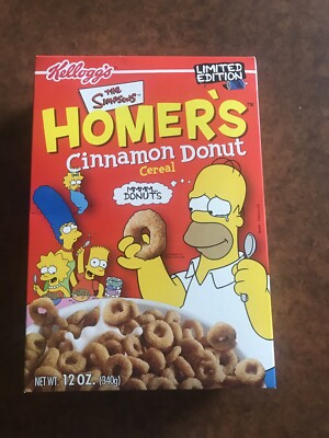 Limited Edition Kellogg's The Simpsons Homer's Cinnamon Donut Cereal ...