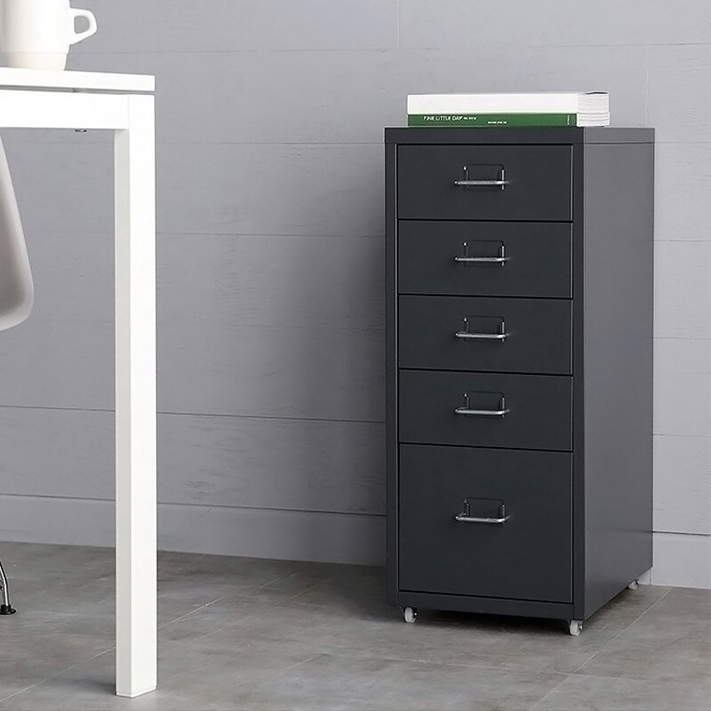 Home Filing Cabinet Cupboard on Castors Storage Under / Beside Desk 3 ...