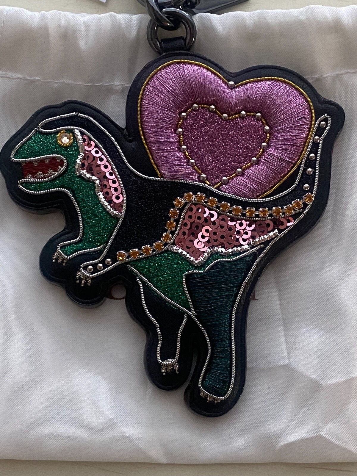 Coach Embellished Rexy Heart Bag Charm 27257 Rare | eBay