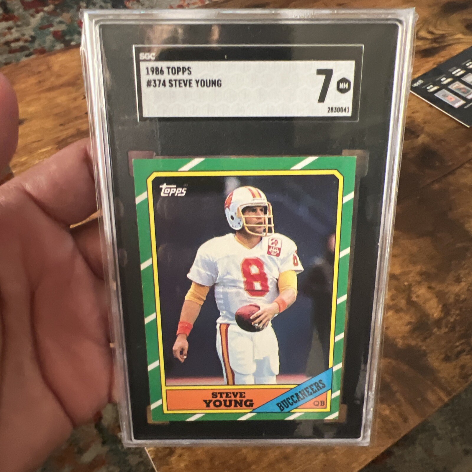 1986 Topps Steve Young Rookie Card RC #374 Football SGC 7 49ers ...