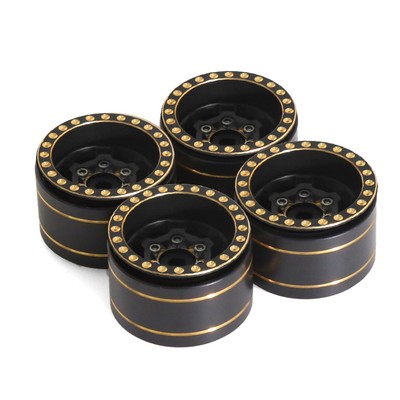Robust Black Gold Brass Wheel Rims for Traxxas For TRX4M and For SCX24 ...