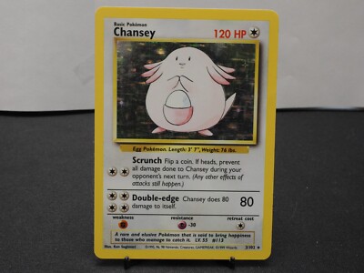 Pokémon TCG Chansey Base Set 3/102 Unlimited Holo Rare - MP | eBay