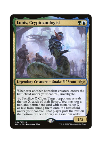 Magic the Gathering MTG MH2 Lonis, Cryptozoologist 204 Regular Near ...