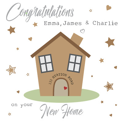 Personalised New Home Congratulations Card, First Home Together Card ...