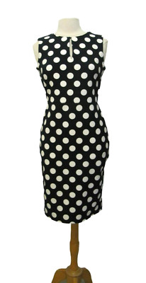 PHASE EIGHT navy white formal spotty dress - UK 10 | eBay UK