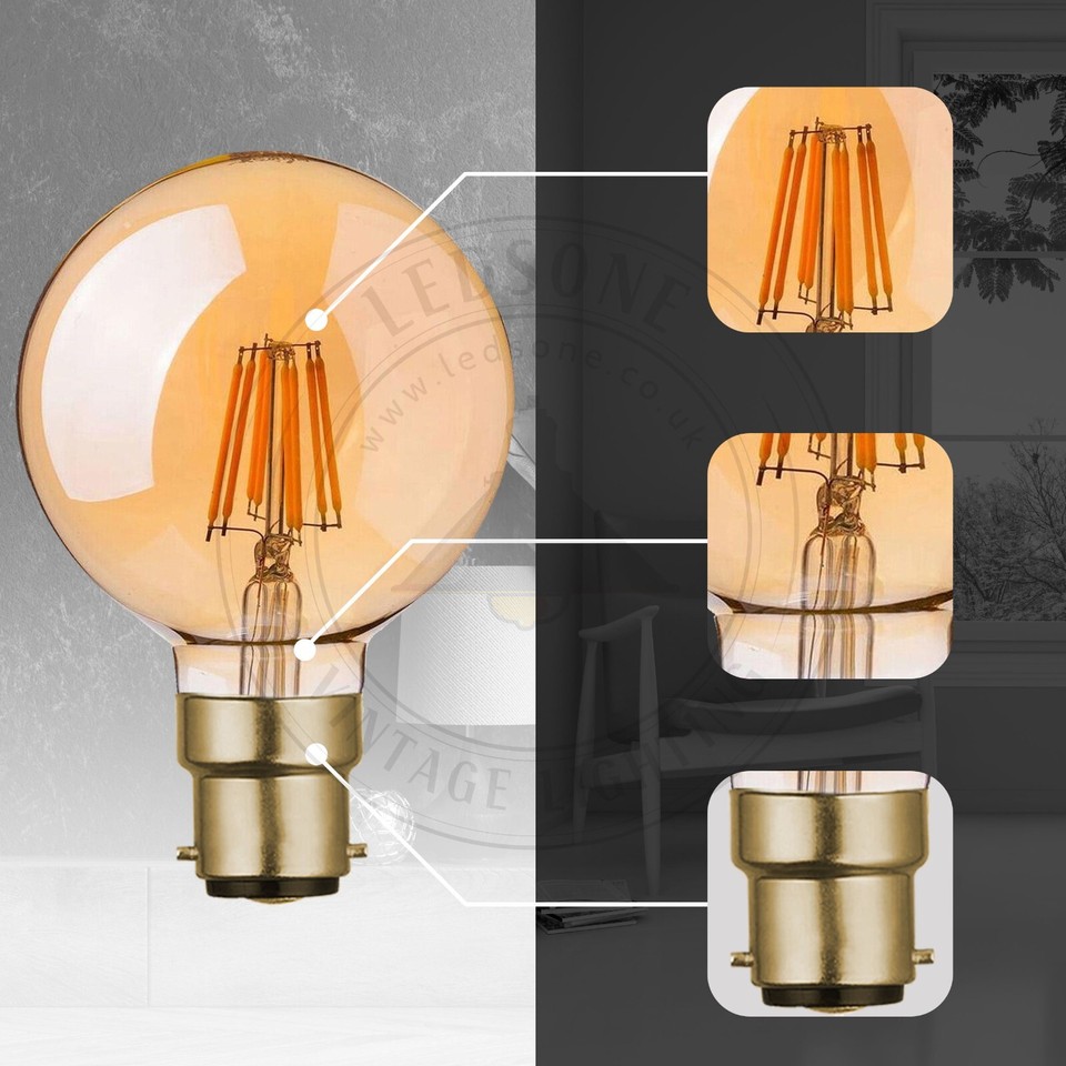 Antique Style Edison Vintage LED Light Bulbs A+Industrial Filament Lamp ...