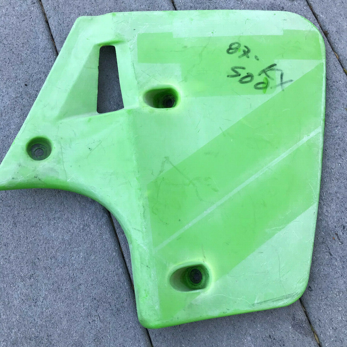 Kawasaki KX500 Radiator Panel R/H 1987 Vintage OEM Part P/N 49089-5021 ...