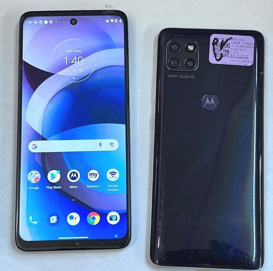 UNLOCKED Motorola One 5G Ace XT2113 64GB Smart Phone / AT&T T-Mobile *A ...
