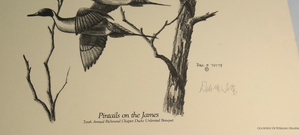 Dale M. Totty, Ltd. Ed Print "Pintails on the James", No. 634/750 ...