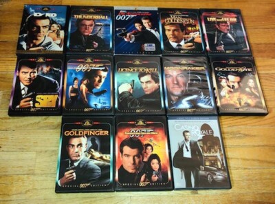 Lot of 13 James Bond 007 Movies DVD Collection Golden Eye Goldfinger Dr ...
