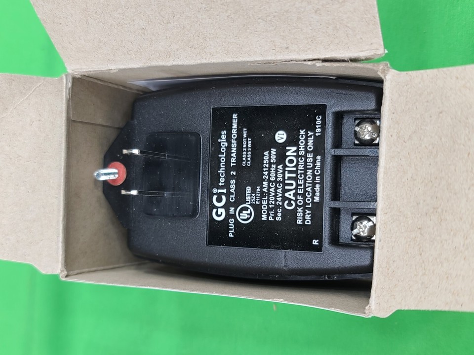 NEW GCI technologies 120V 24VAC Plug In Transformer 30VA ( AM-241250A ...