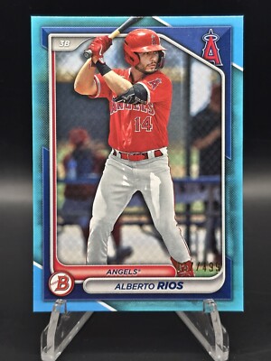 2024 Bowman Sky Blue Alberto Rios #BP-98 (#'d/499) - Los Angeles Angels ...