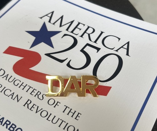 DAR Daughters of the American Revolution Classic Initial Gold Letter ...