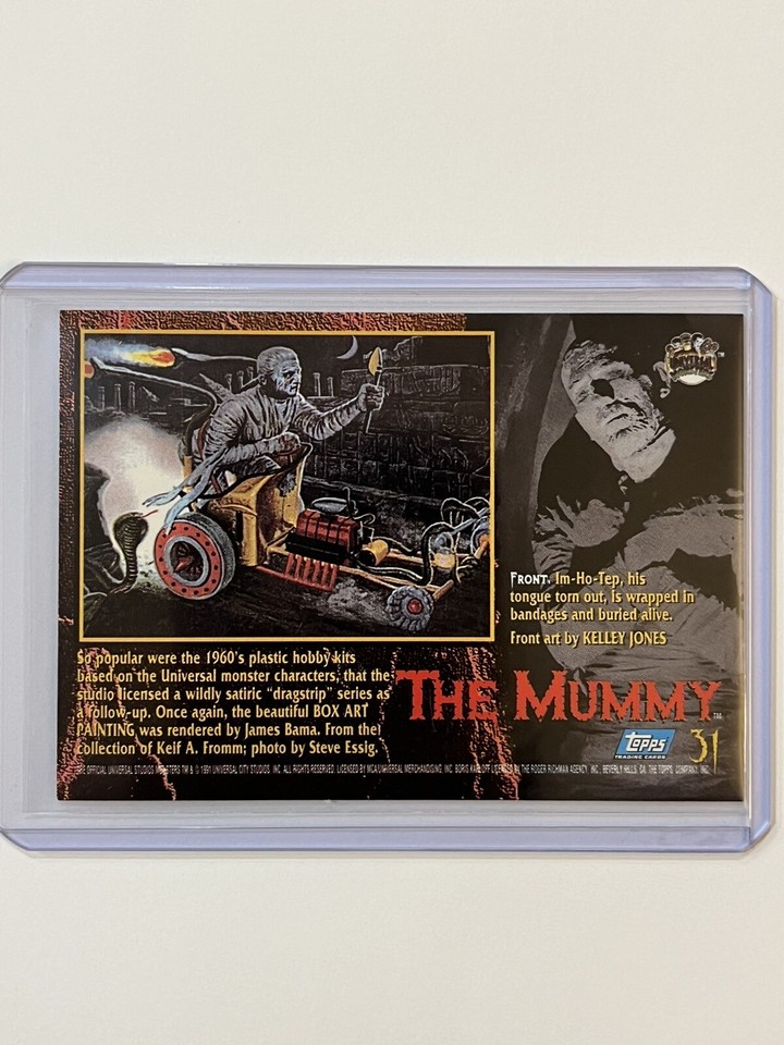 1991 Universal Monsters Illustrated Topps #31 The Mummy | eBay