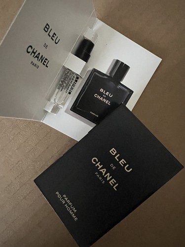 2*Chanel Bleu De Chanel PARFUM Pour Homme Men's Sample Spray .05oz, 1 ...