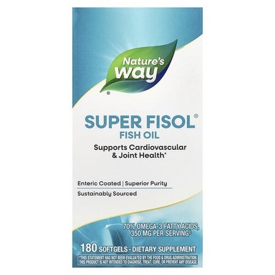 2 X Natures Way, Super Fisol Fish Oil, 350 mg, 180 Softgels | eBay