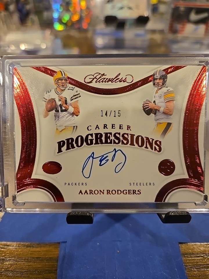 2025 Panini Flawless Aaron Rodgers Ruby Autograph 14/15 Auto Packers ...