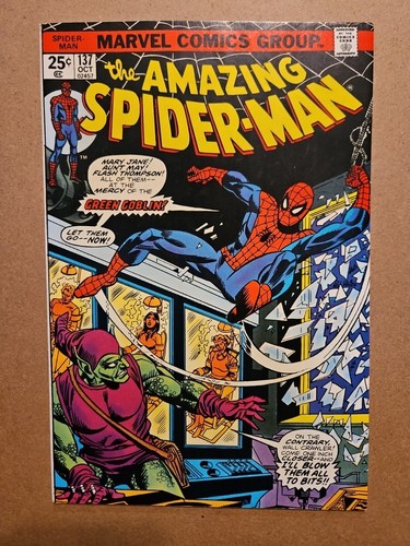 AMAZING SPIDER-MAN #137 - OCT 1974 - HIGH GRADE - VF+/NM - MARVEL ...