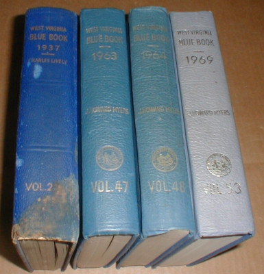 West Virginia Blue Book Lot 1937 1963 1964 1969 WV VTG Book Set | eBay