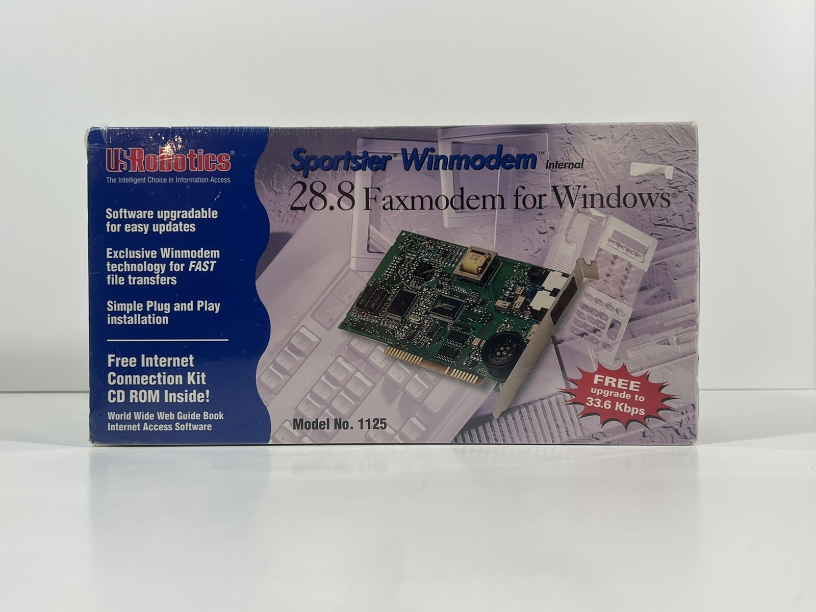 US Robotics Sportster Winmodem 28.8 Faxmodem for Windows Model 1125 ...