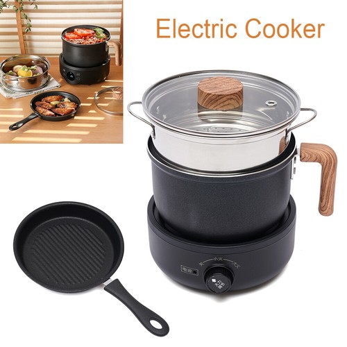 Electric Cooker Mini Heating Pan Stainless Steel Hotpot Noodles Rice ...