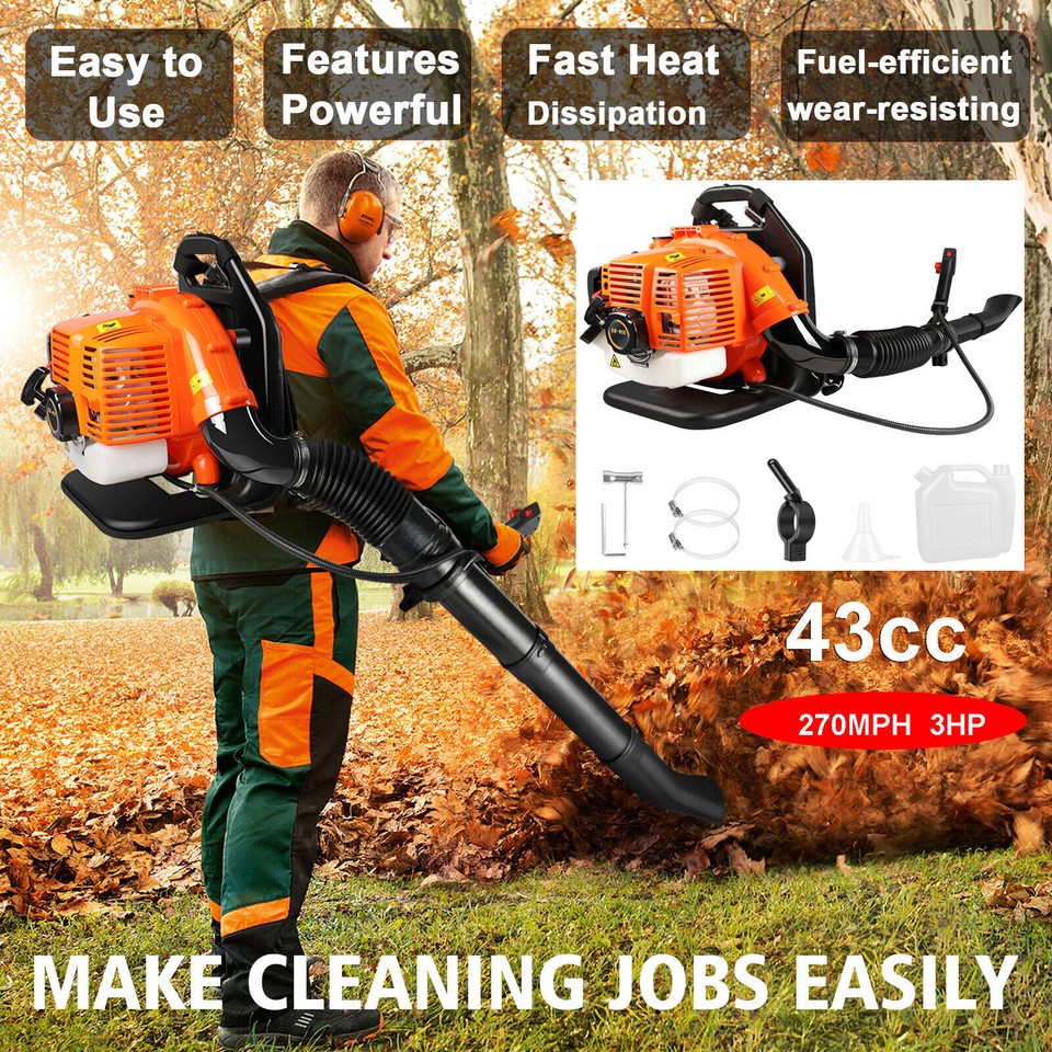 3 Types Leaf Blower Gas Powered Snow Blower Vacuum 26CC/43CC/30CC ...
