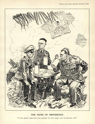 RARE WW2 Cartoon - HITLER ASSASSINATION ATTEMPT BY ELSER - 1939 Goering ...