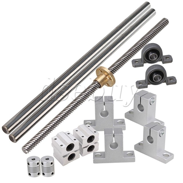Dual Rail Support 8mm Lead Rod 20cm Axis Bearing Shaft Horizontal Set ...